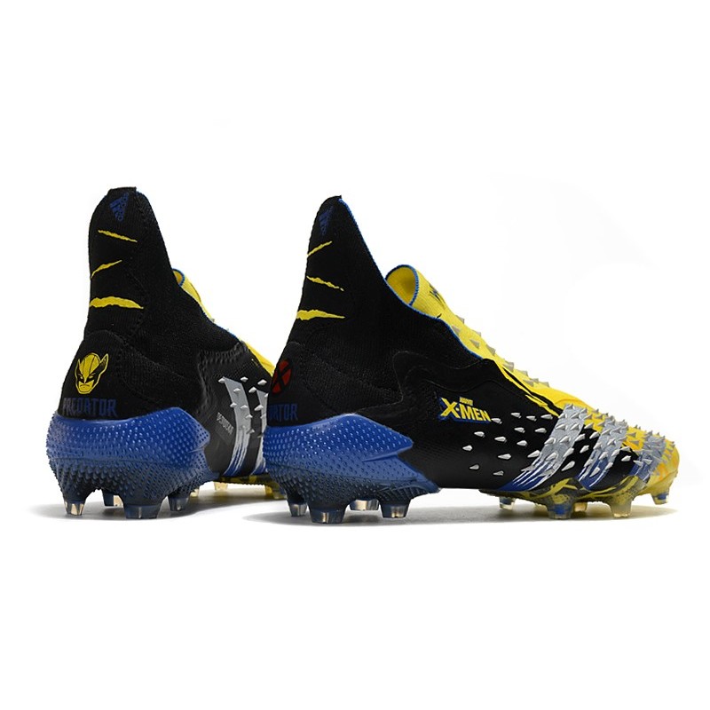adidas PREDATOR FREAK + FG Amarillo Fluor Plateado Metálico Negro