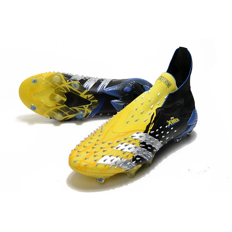 adidas PREDATOR FREAK + FG Amarillo Fluor Plateado Metálico Negro