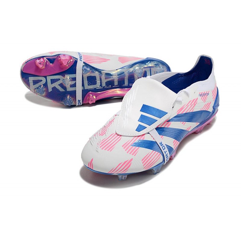 adidas Predator Elite Foldover Tongue FG Blanco Azul Rosa